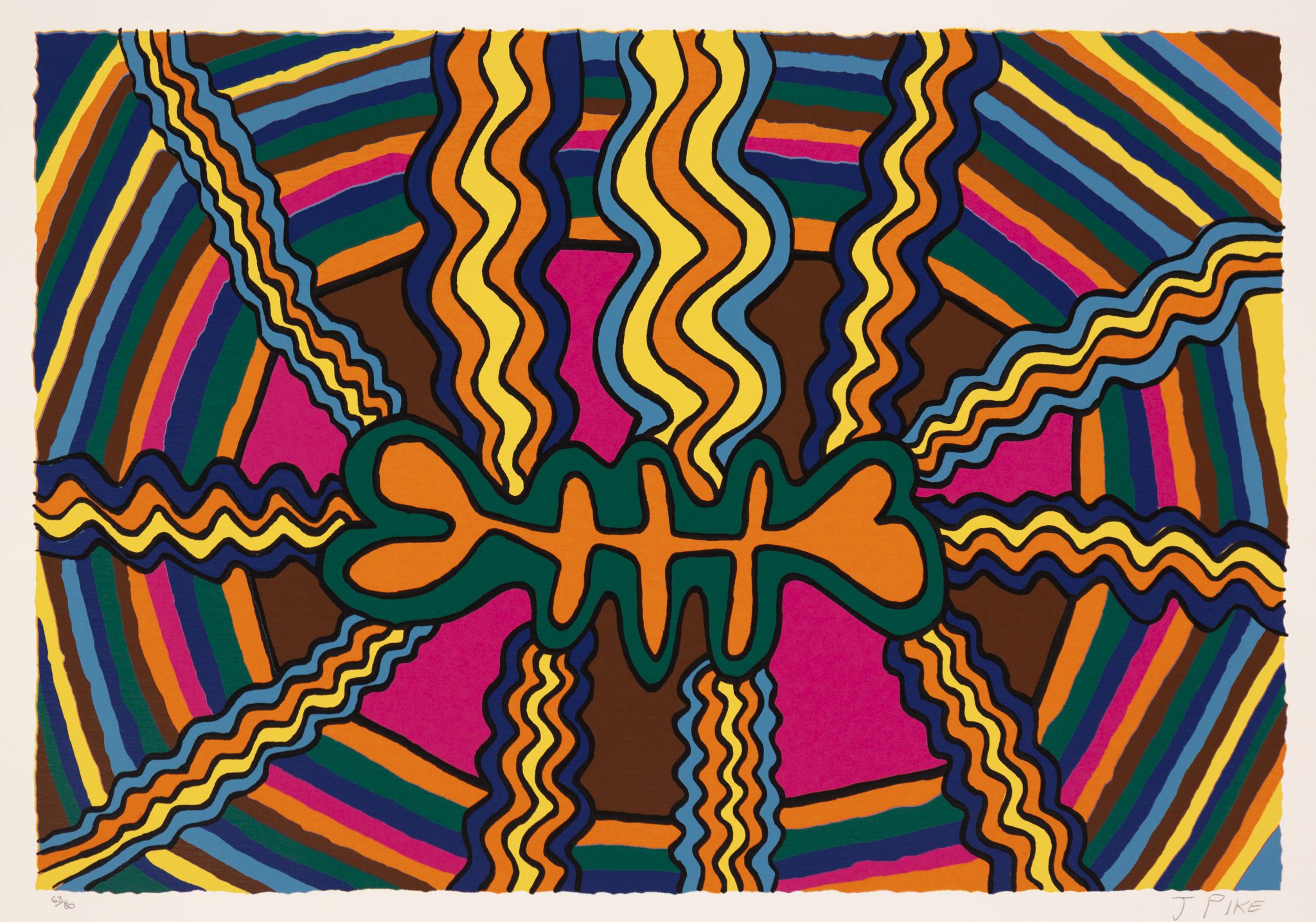 Jimmy Pike - Japingka Waterhole - Songlines Australia | Aboriginal Art ...