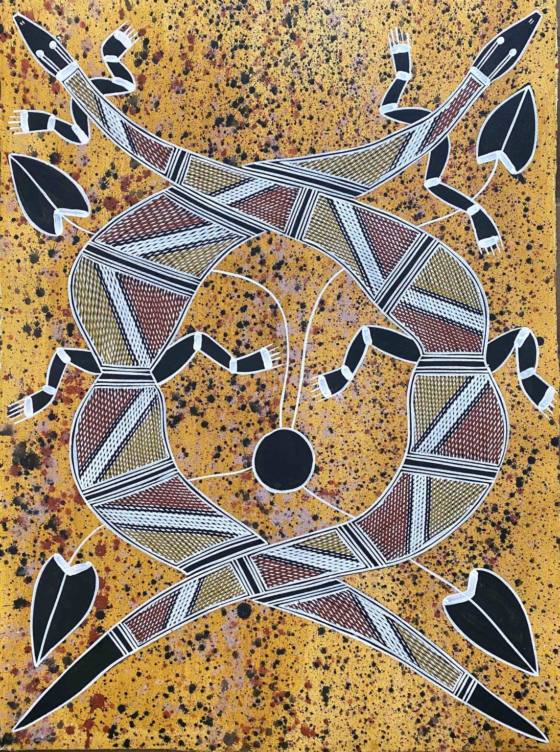 Allan Namaniyuo - Water Goannas - Songlines Australia | Aboriginal Art ...